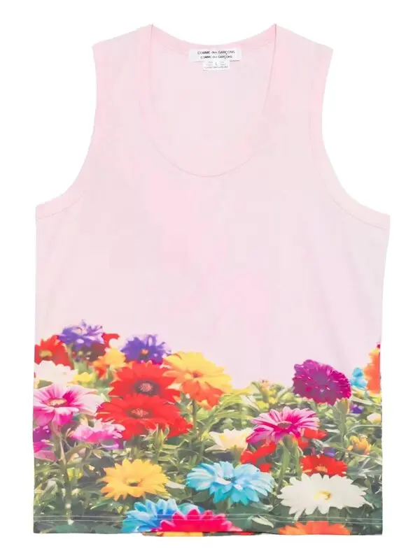 Comme Des Garçons All-over Print Tank - Pink