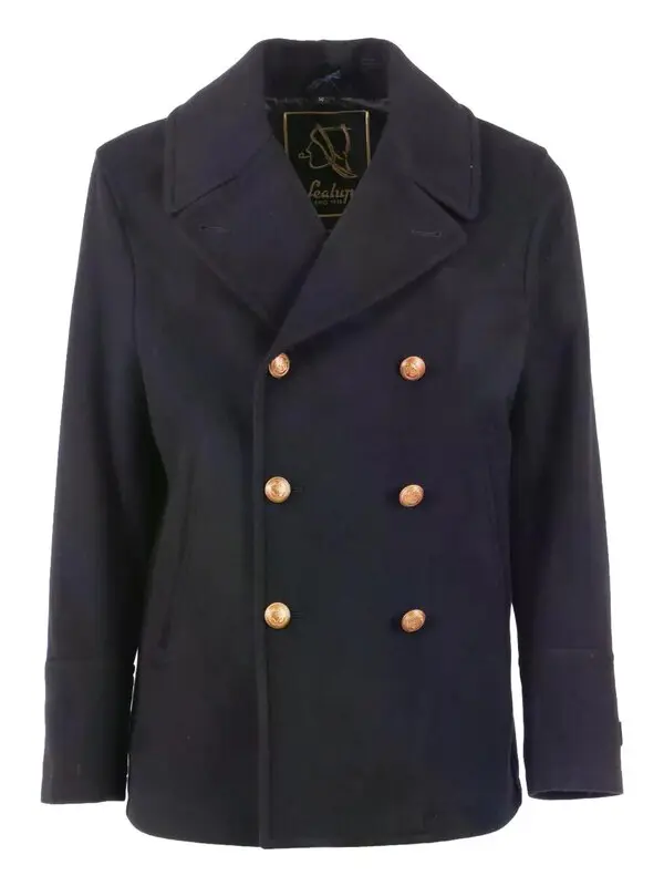 SEALUP Amalfi Buttoned Pea Coat - Blue
