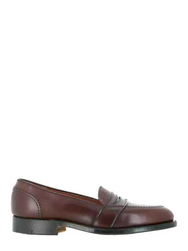 Alden Penny Leather Loafers - Brown