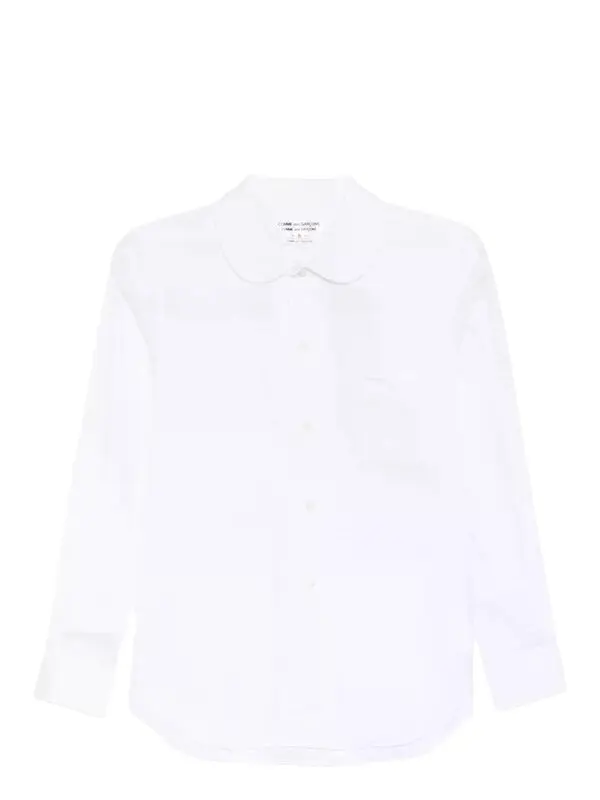Comme Des Garçons Round-collar Shirt - White