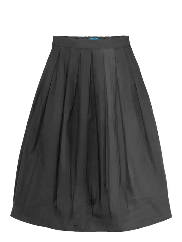 SPORT B. BY AGNÈS B. Pleated Cotton Skirt - Grey