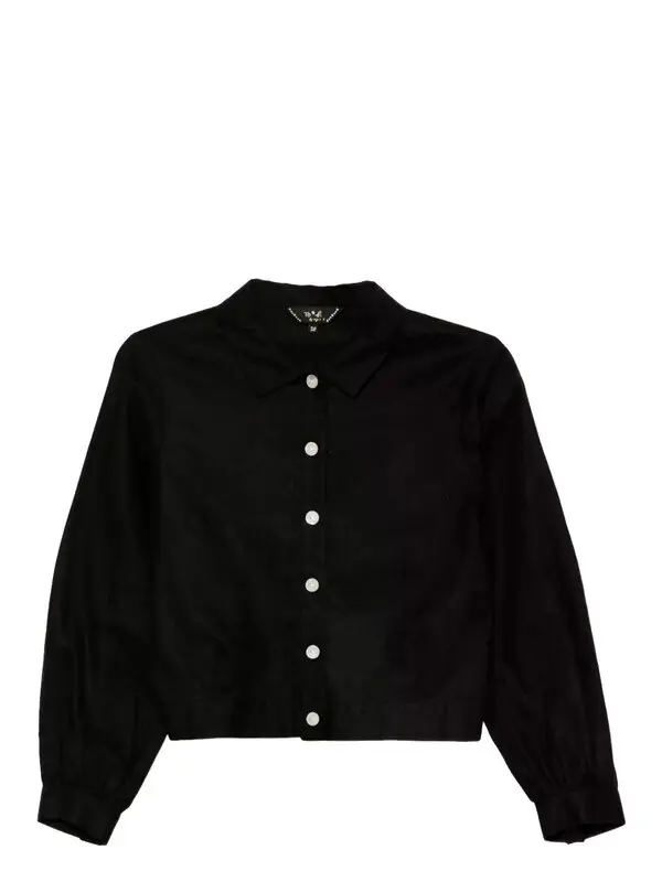 TO B. BY AGNÈS B. Cropped Button-down Shirt - Black