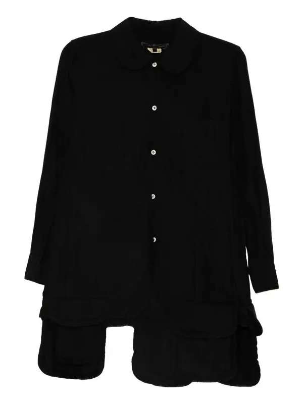 Comme Des Garçons Crease-effect Blouse - Black
