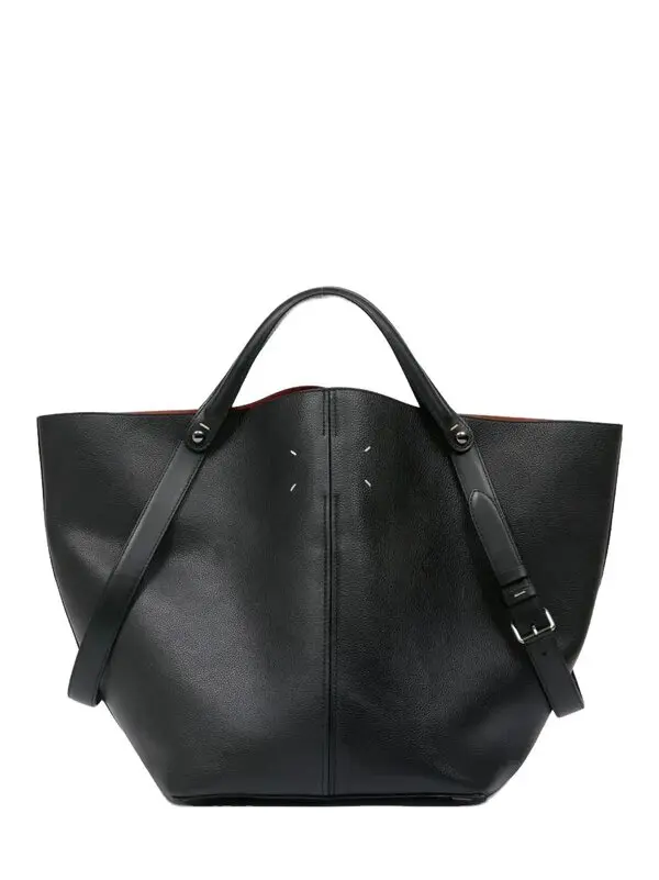 MAISON MARGIELA Large Pebbled Tote Bag - Black