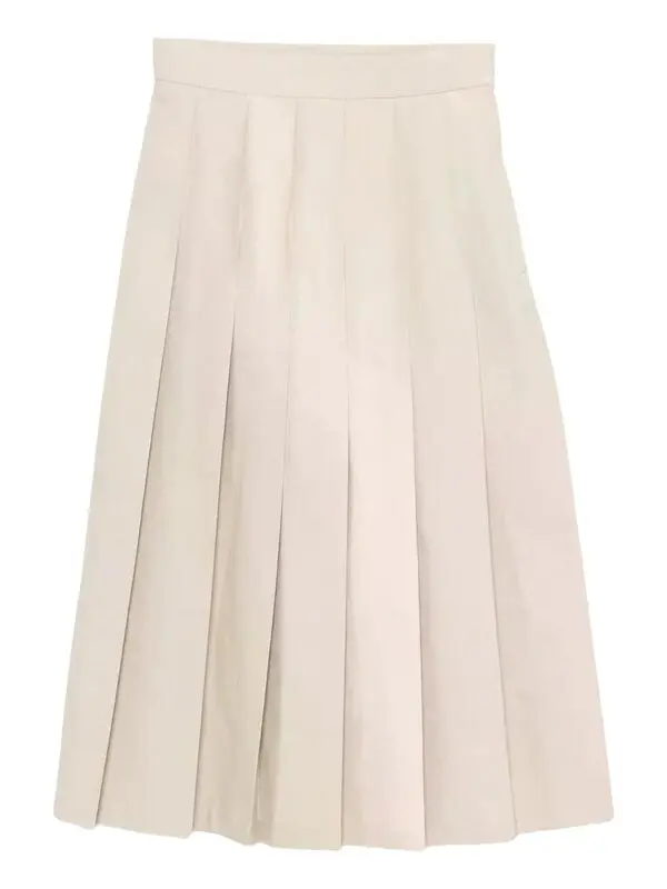 TO B. BY AGNÈS B. Pleated Flared Skirt - Neutrals