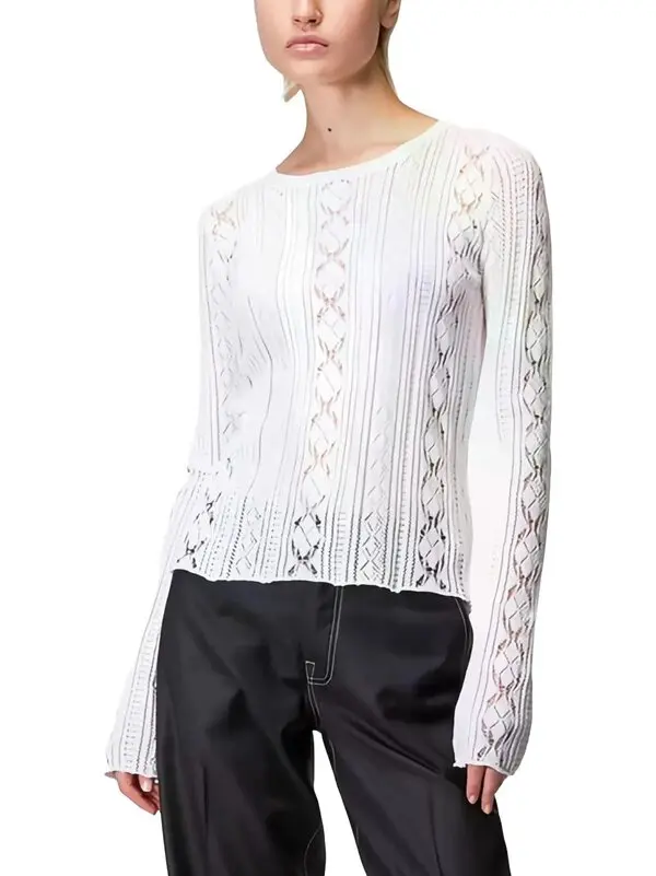 ROBERTO COLLINA Openwork Knit Sweater - White