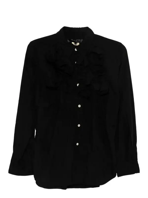 Comme Des Garçons Rose Detail Blouse - Black