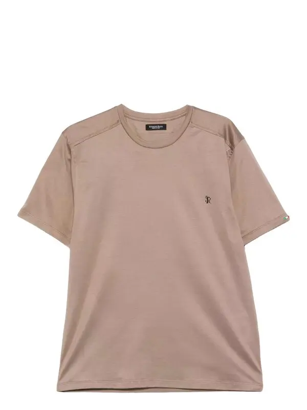 Stefano Ricci Crew-neck Cotton T-shirt - Brown