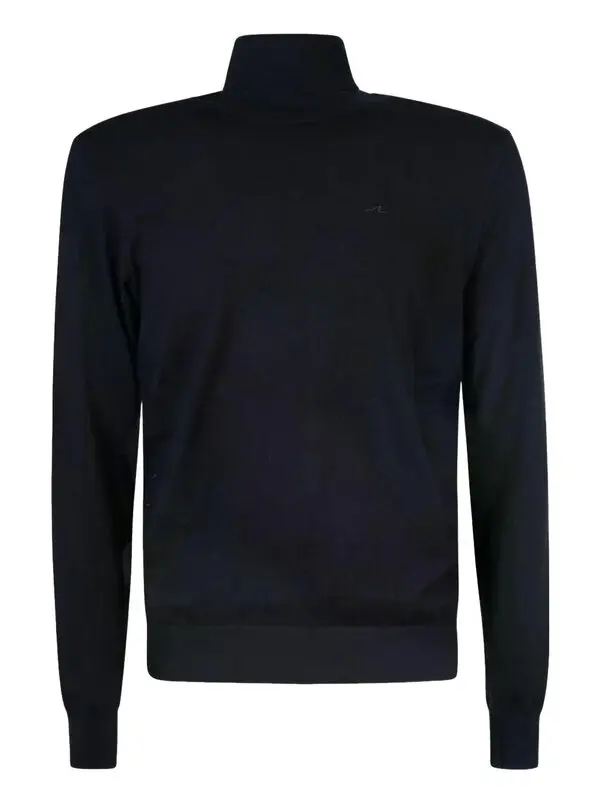 Paul & Shark Roll-neck Sweater With Logo - Blue