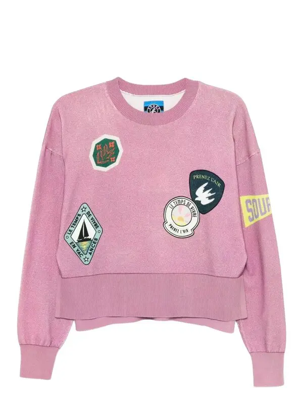 SPORT B. BY AGNÈS B. Badge Embellished Sweater - Pink