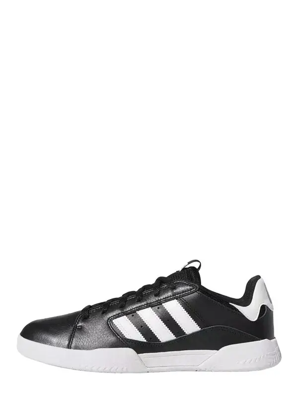 Adidas Leather Striped-detail Sneakers - Black
