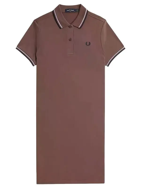 Fred Perry Polo-collar Mini Dress - Brown