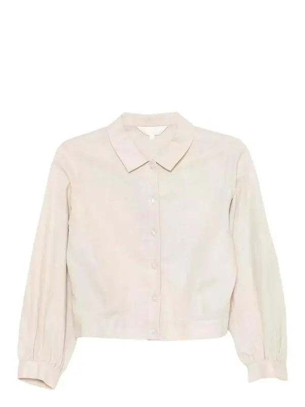TO B. BY AGNÈS B. Cropped Button-down Shirt - Neutrals