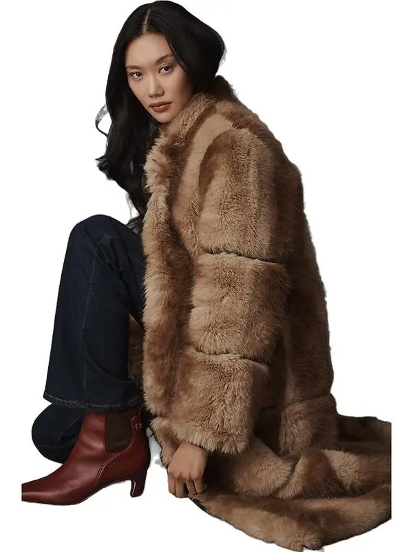 Apparis Sylke Faux Fur Coat - Blonde Mink
