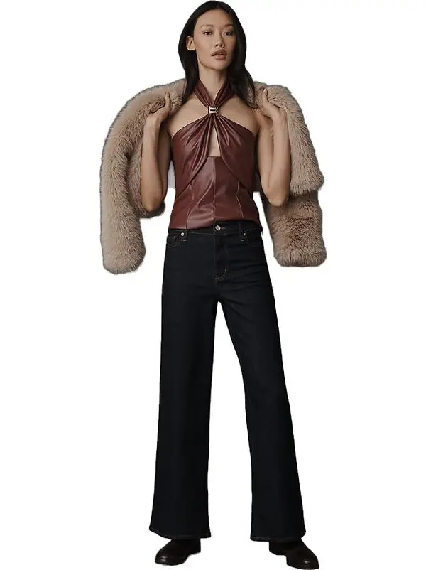 FRAME Le Slim Palazzo High-rise Wide-leg Jeans - Rinse