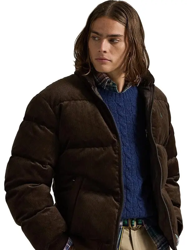 Ralph Lauren The Wyoming Corduroy Down Jacket - Dark Beech