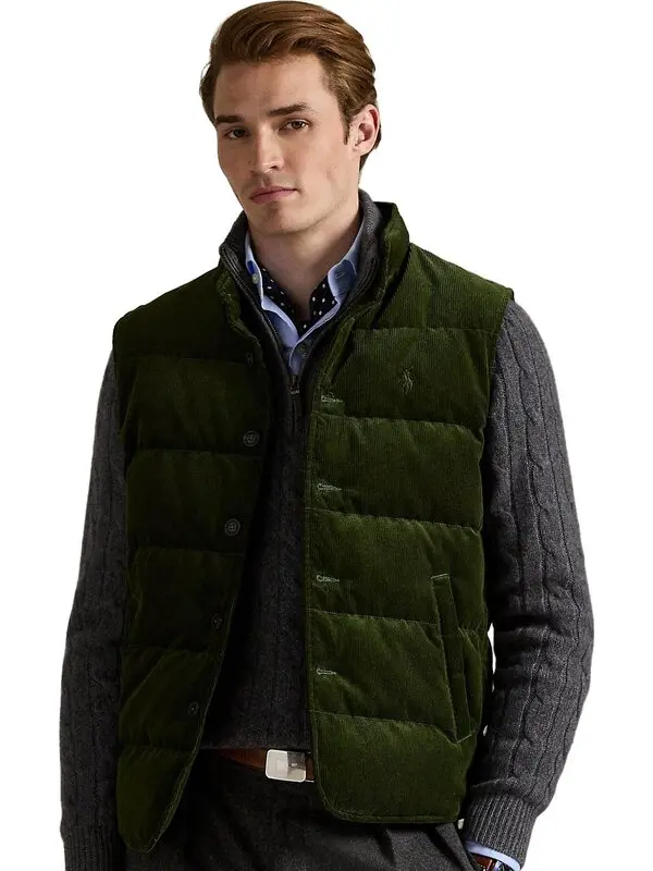 Ralph Lauren Wynton Corduroy Vest - Country Olive