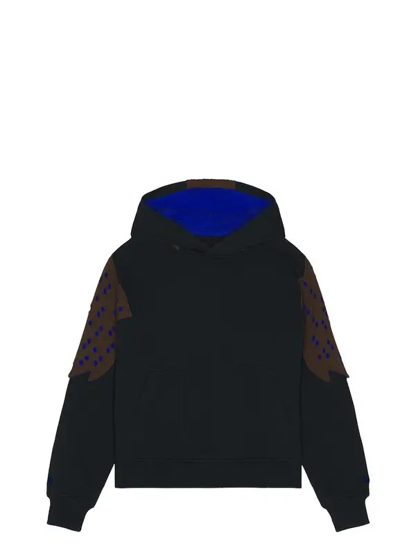 KIKO KOSTADINOV Perforated Fleece Hoodie - Black Rinse