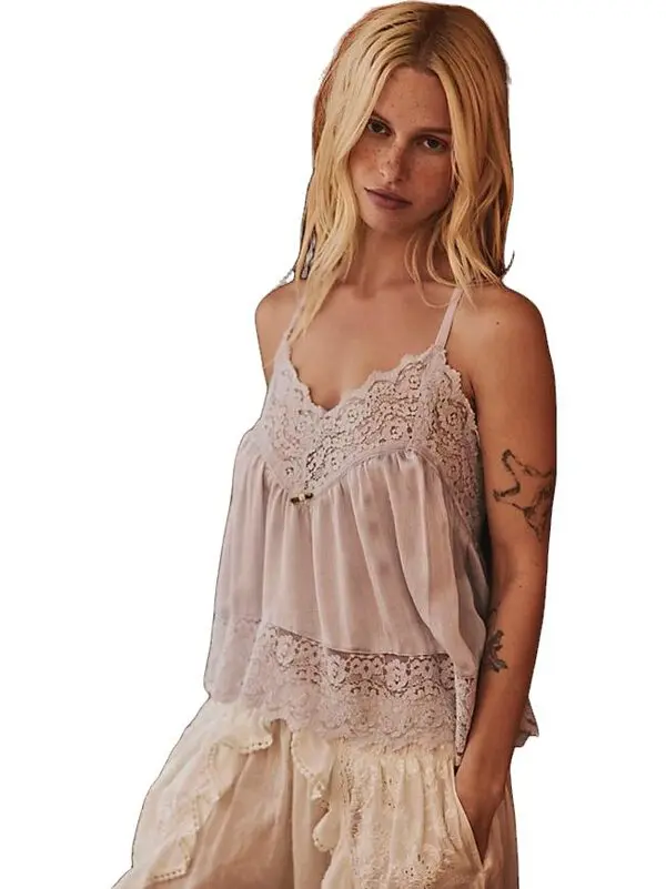 Free People Fiona Satin Cami - Stardust