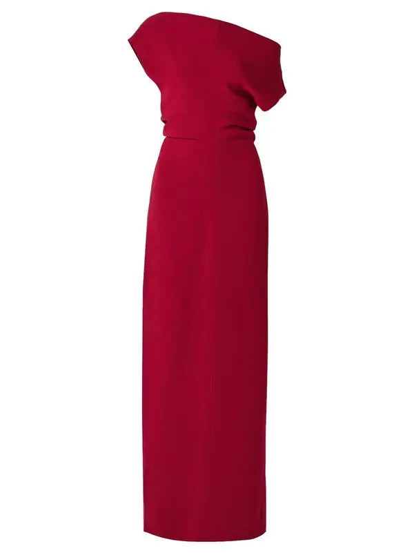 Proenza Schouler Rosina Off-the-shoulder Crepe Maxi Dress - Red