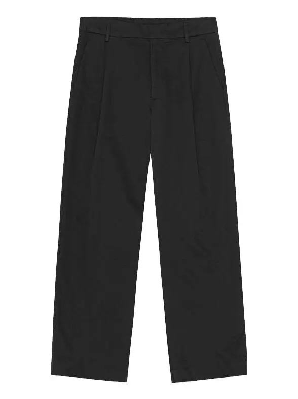 Nn07 Kay 1420 Pleated Tapered Pants - Black