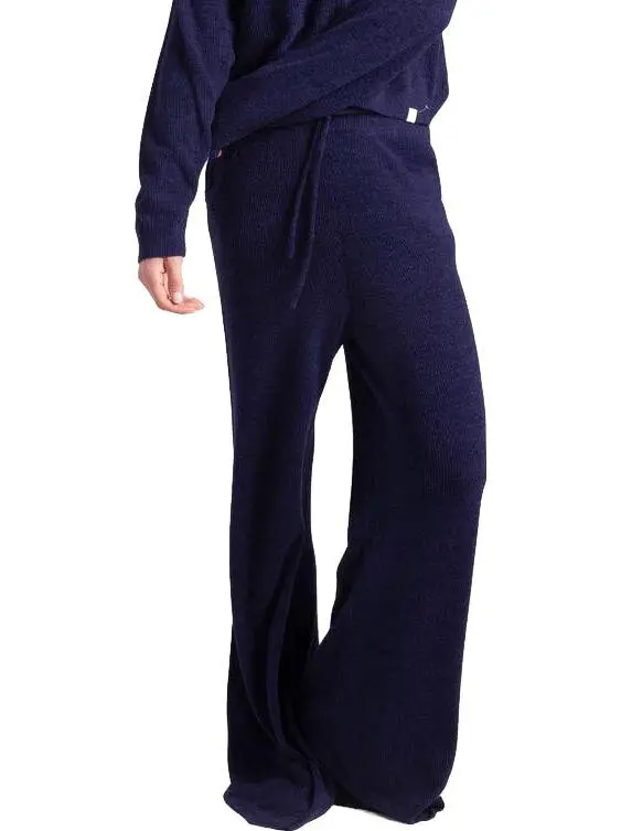 SUNDAY CITIZEN Wide Leg Knit Pants - Maritime Blue