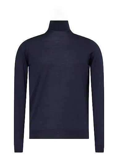 John Smedley Roll Neck Merino Wool Jumper - Midnight