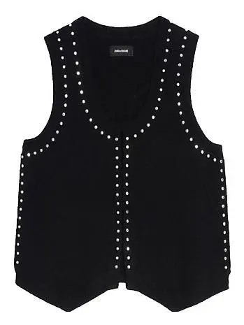 Zadig&Voltaire Dublin Stud-embellished Waistcoat - Black