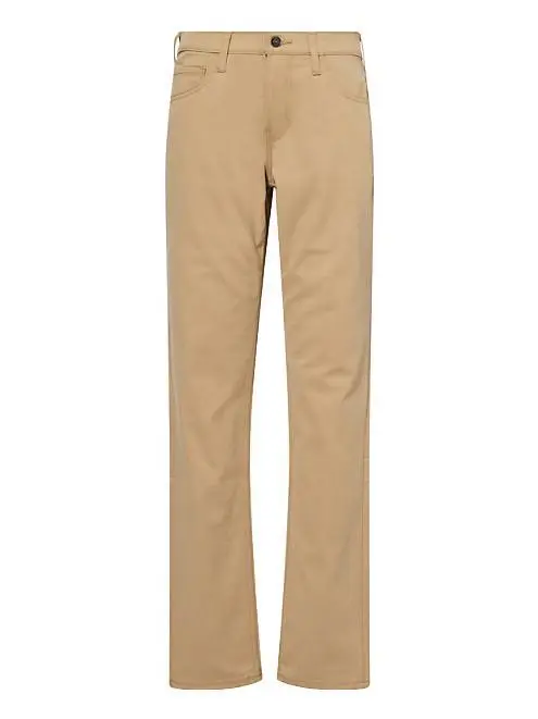Paige Straight-leg Cotton-twill Trousers - Khaki