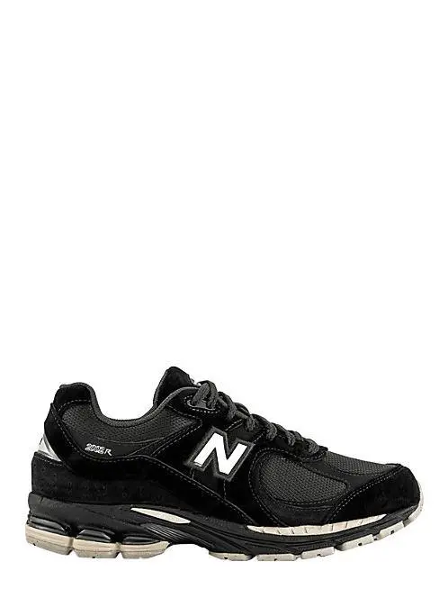 NEW BALANCE 2002 Suede And Mesh Trainers - Black Black Cream