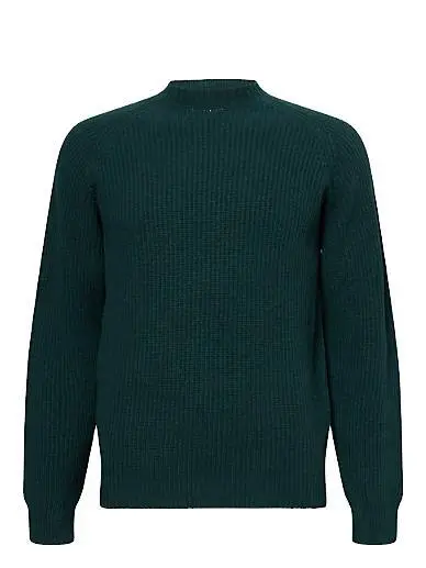 John Smedley Crewneck Cashmere And Wool Jumper - Forest