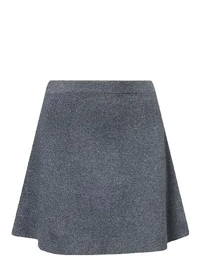 Paige Flared Knitted Mini Skirt - Dark Grey Multi Sparkle
