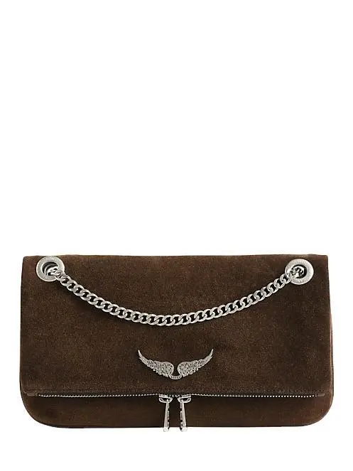 Zadig&Voltaire Rock Ii Leather Clutch - Wood