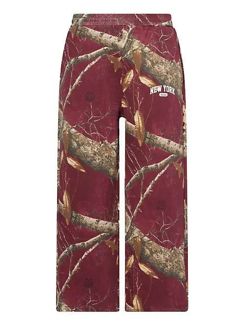 AWAKE NY Arch Graphic-print Cotton-jersey Joggers - Merlot