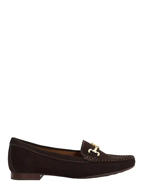 DUNE Glenniee Suede Loafers - Brown Nubuck