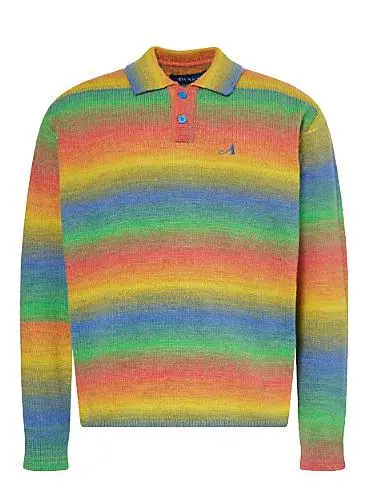 AWAKE NY Gradient Logo-embroidered Knitted Polo Top - Multi