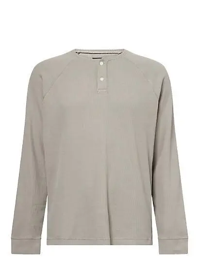 Paige Abaroa Cotton-blend Henley Top - Rhino