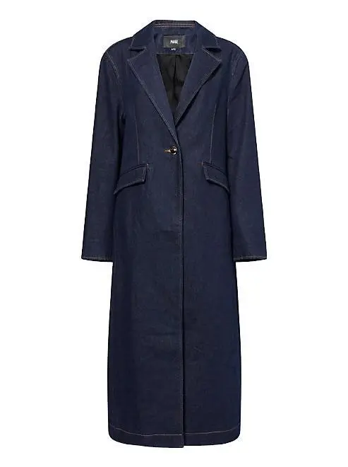 Paige Symone Notch-lapels Denim Coat - Saville
