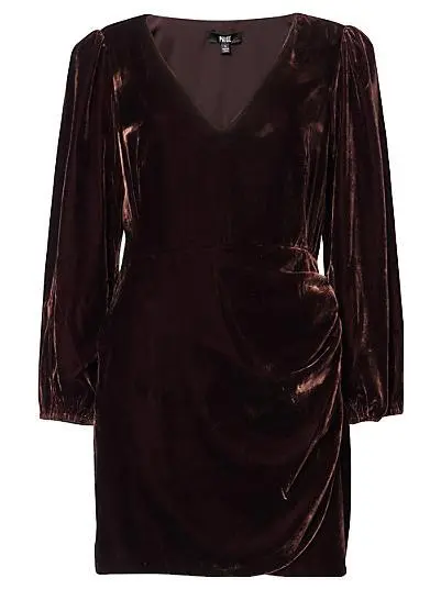 Paige Lawry Wrap-front Mini Dress - Aubergine