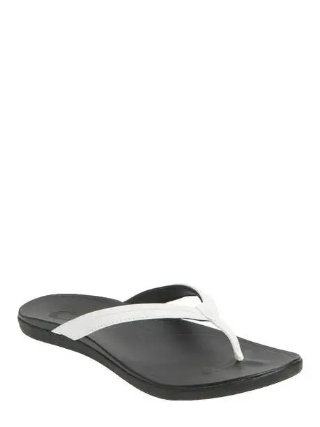 Olukai Ho'ōpio Mālua Flip-flop - Bright White/bright White