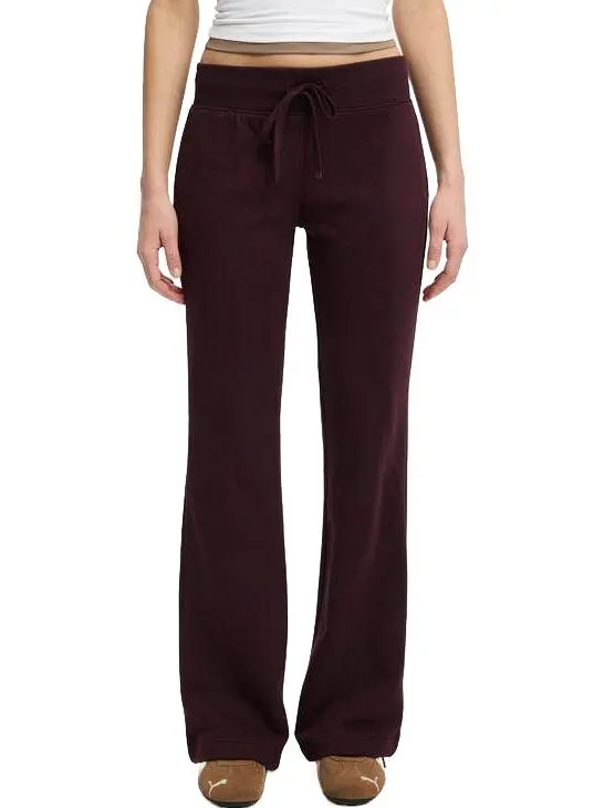 COTTON ON Flared Low Rise Bootleg Fleece Sweatpant - Noble Plum