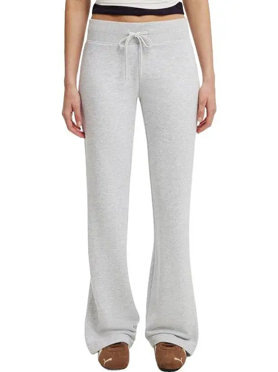 COTTON ON Flared Low Rise Bootleg Sweatpant - Soft Grey Marle