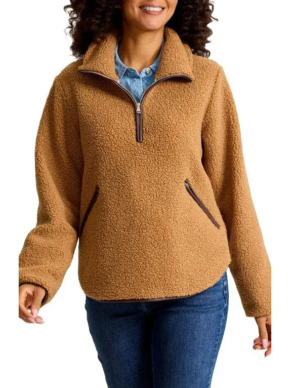 Tommy Bahama High-pile Fleece Half-zip Pullover - Golden Sugar