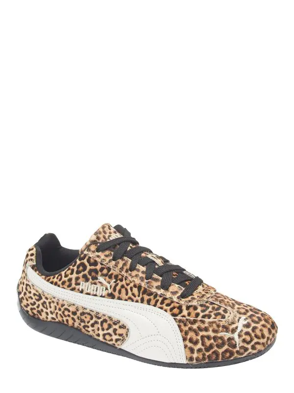 PUMA Speedcat Genuine Calf Hair Sneakers - Black/warm White Calf Hair