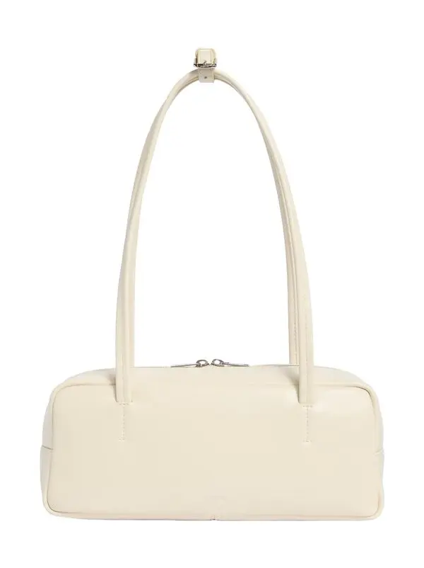 STAND OIL Faux Leather Baguette Bag - Cream