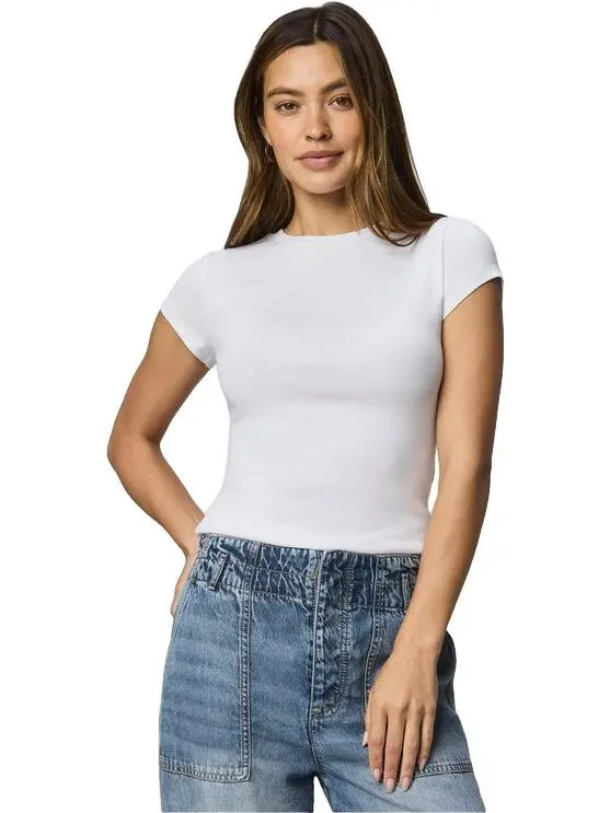 Splendid Josie Stretch Crewneck Tee - White