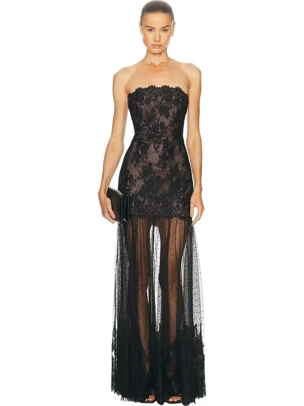 Retrofete Vespera Lace Dress - Black