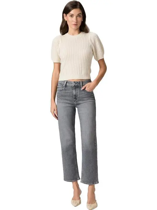 Paige Mason Ankle Straight Jean - Gray