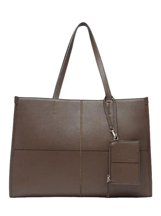 ORYANY Leather Shopper Bag - Espresso