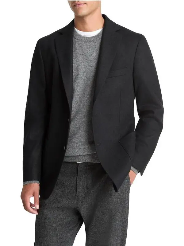 Vince Cashmere Relaxed Sport Coat - Black